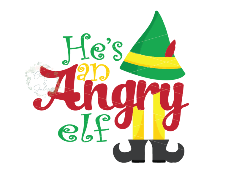 He’s an angry elf | SVG/PNG Only Ready for Download - Crafts & Jules